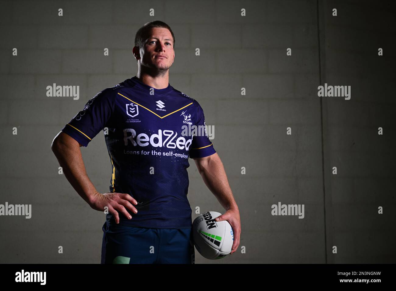 Harry Grant of the Melbourne Storm poses for a photo during an NRL ...