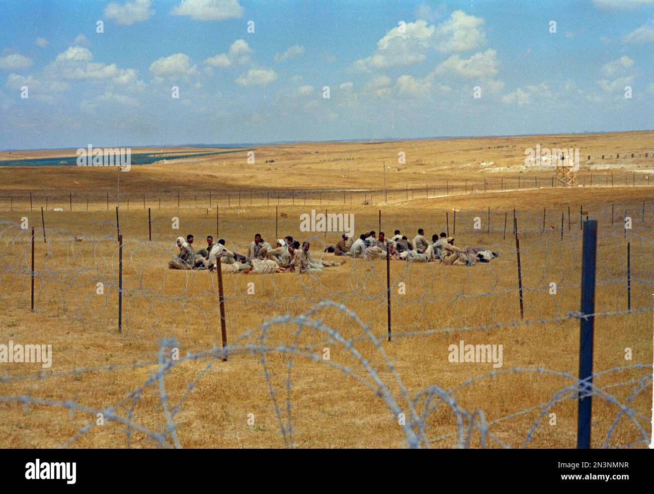 Prison camp at Mitla Pass is pictured in Egypt, 1967. (AP Photo Stock ...