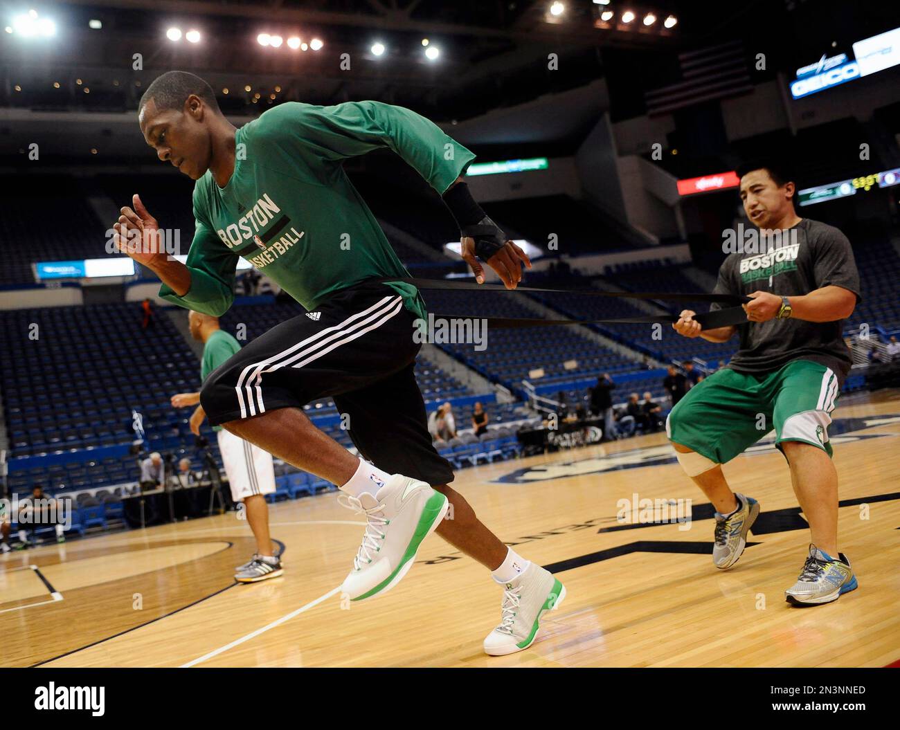 FILE - In this Oct. 8, 2014, file photo, Boston Celtics guard Rajon ...