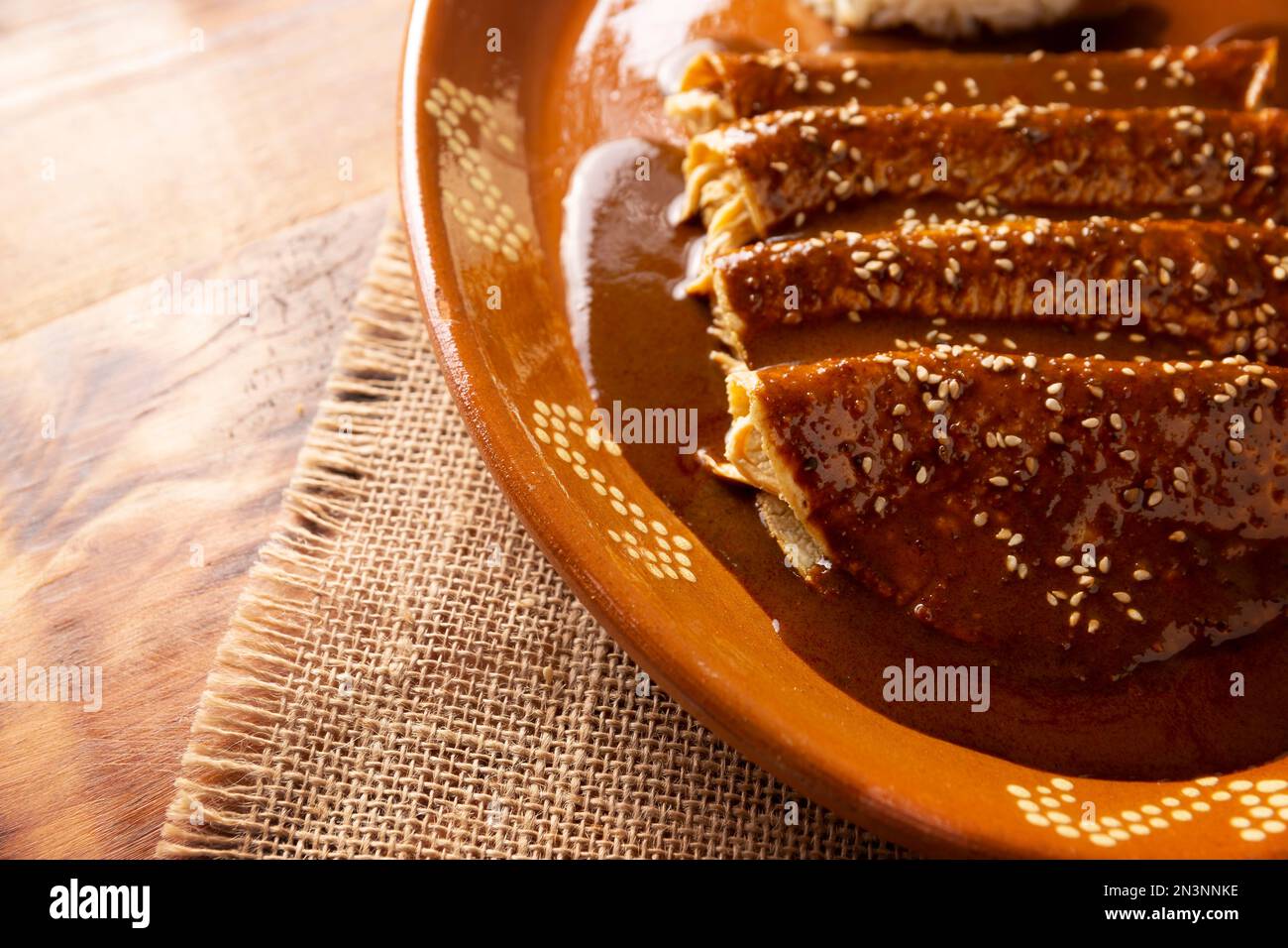 Chicken enmoladas. Also known as mole poblano enchiladas, they are a ...