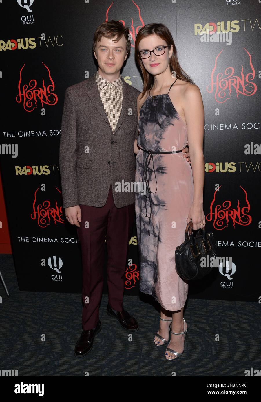 Dane DeHaan and wife Anna Wood attend the premiere of "Horns" at The ...