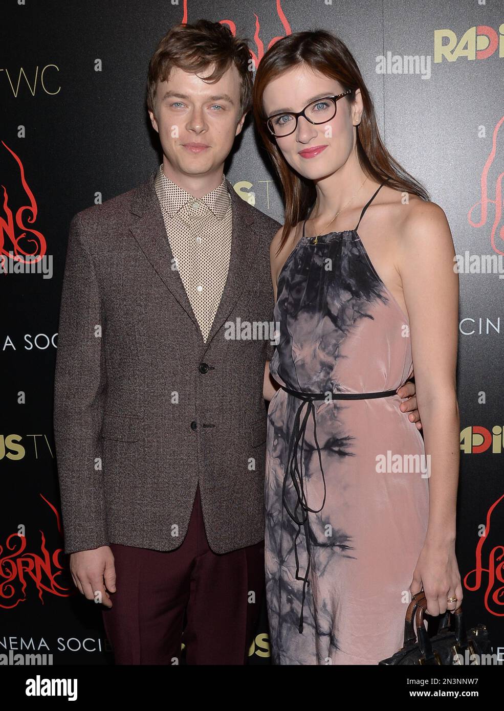 Dane DeHaan and wife Anna Wood attend the premiere of "Horns" at The ...