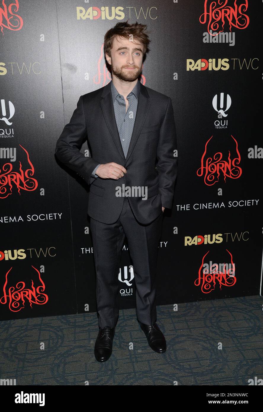 Daniel Radcliffe attends the premiere of "Horns" at The Landmark ...