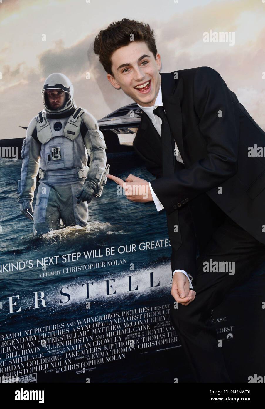 Timothée Chalamet arrives at the premiere of "Interstellar" at the TCL ...