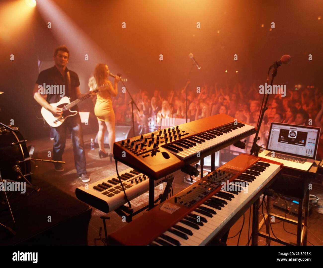 This band knows how to work a crowd. An energetic band on stage working ...