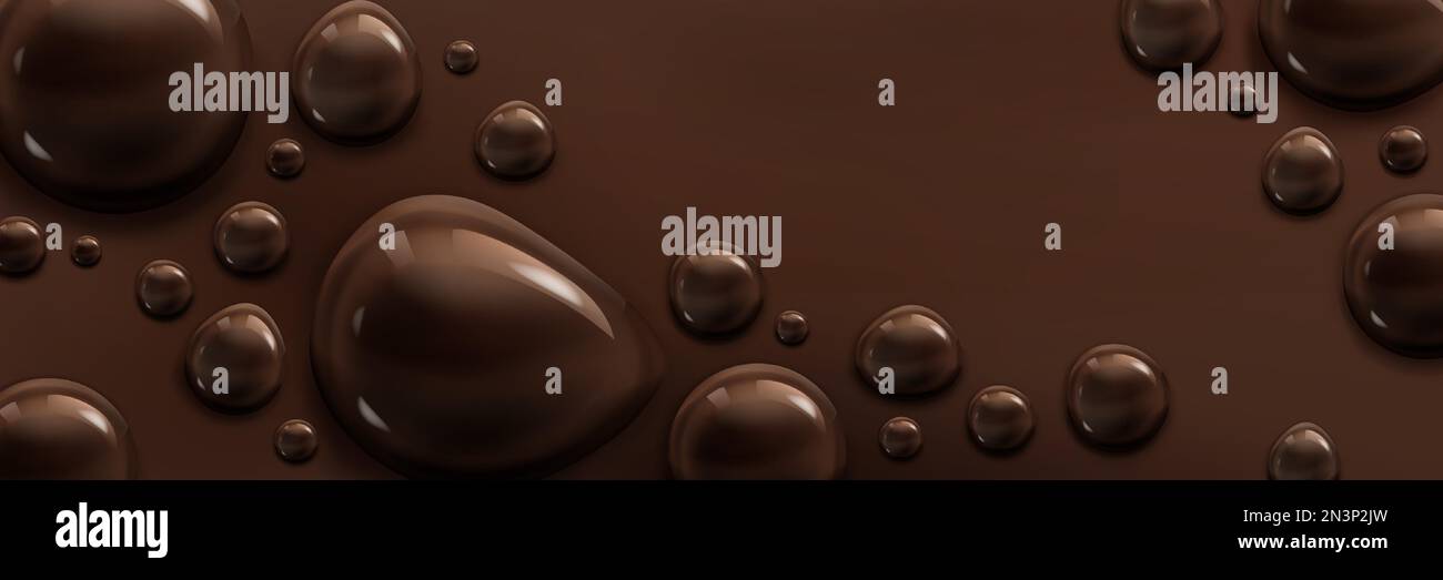 Realistic liquid chocolate background. Vector illustration of smooth ...