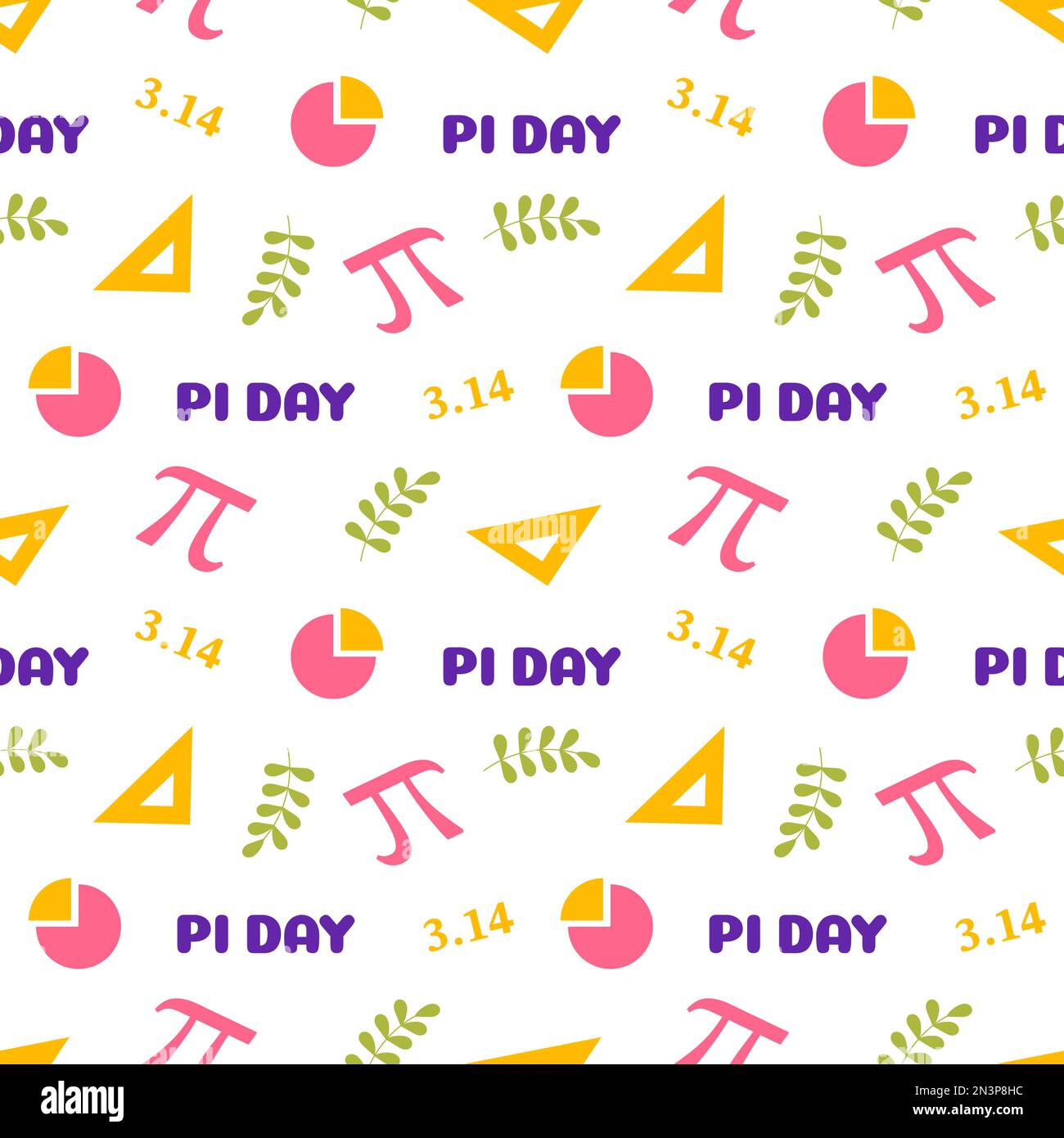 Pi Day Seamless Pattern Design with Mathematical Constants or Baked Pie ...