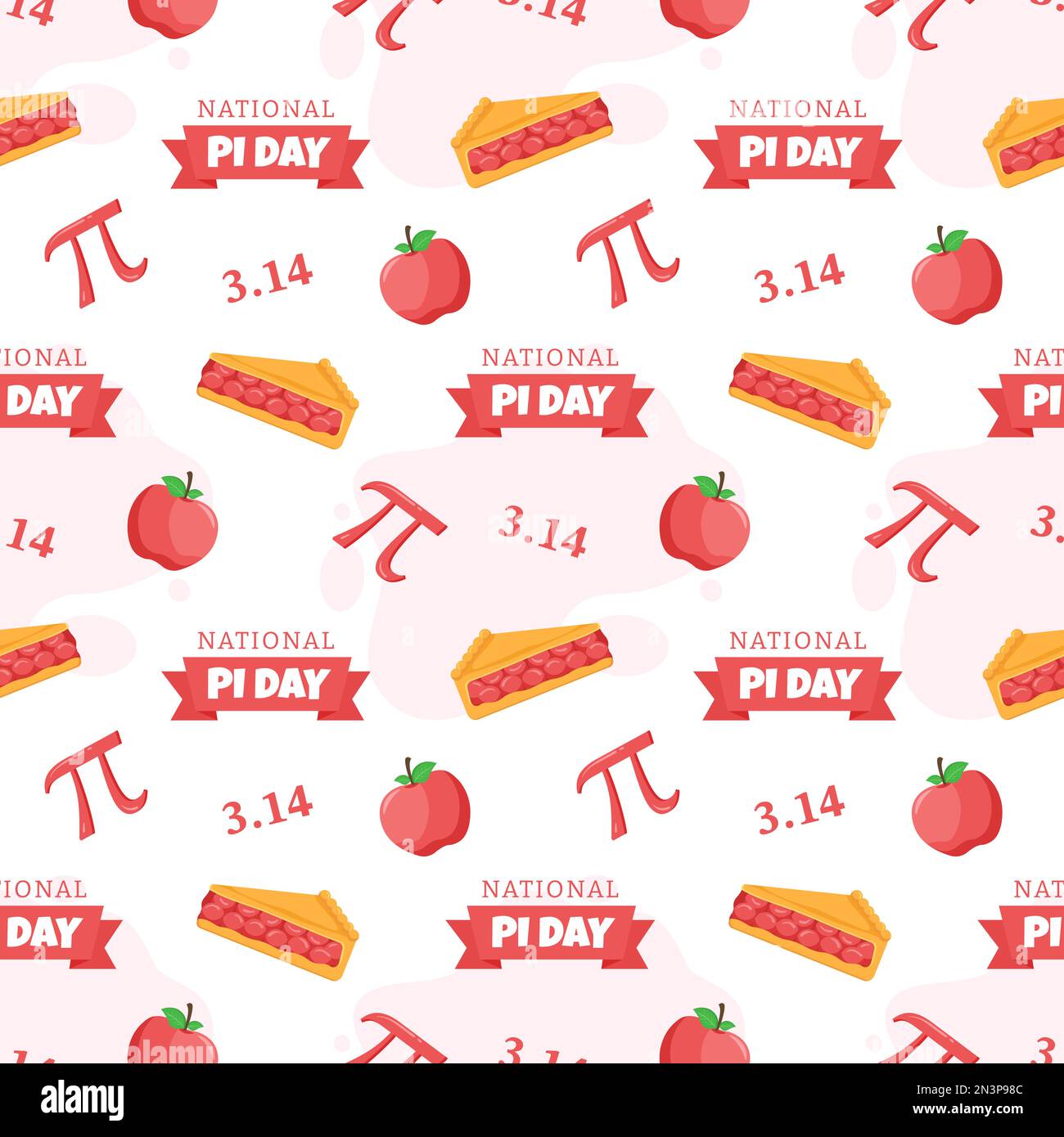Pi Day Seamless Pattern Design with Mathematical Constants or Baked Pie ...