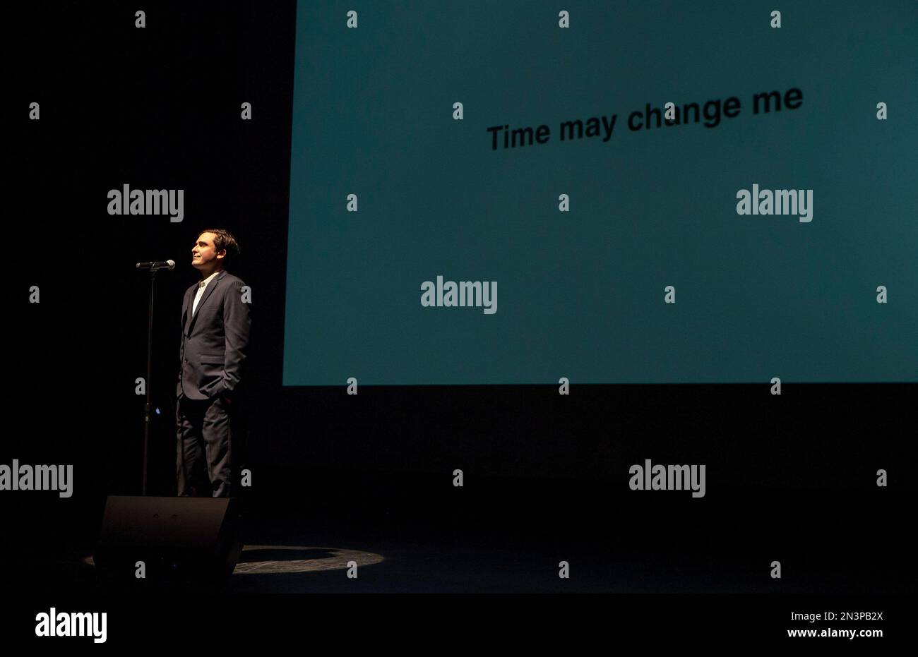 Chicago musician Tim Kinsella performs his new composition, “Hunky Dory ...