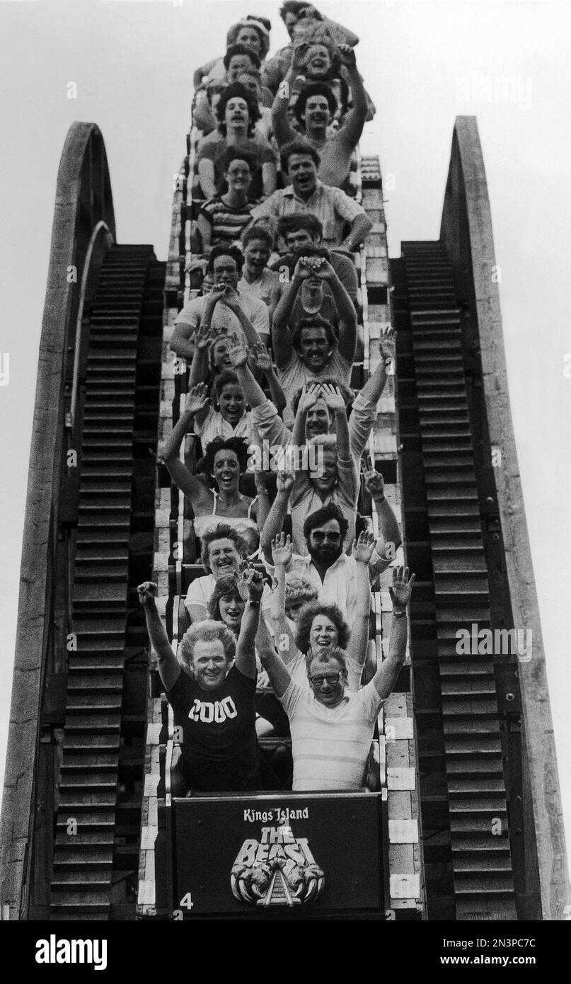 FILE - In this July 22, 1981 file photo, visitors ride The Beast roller ...
