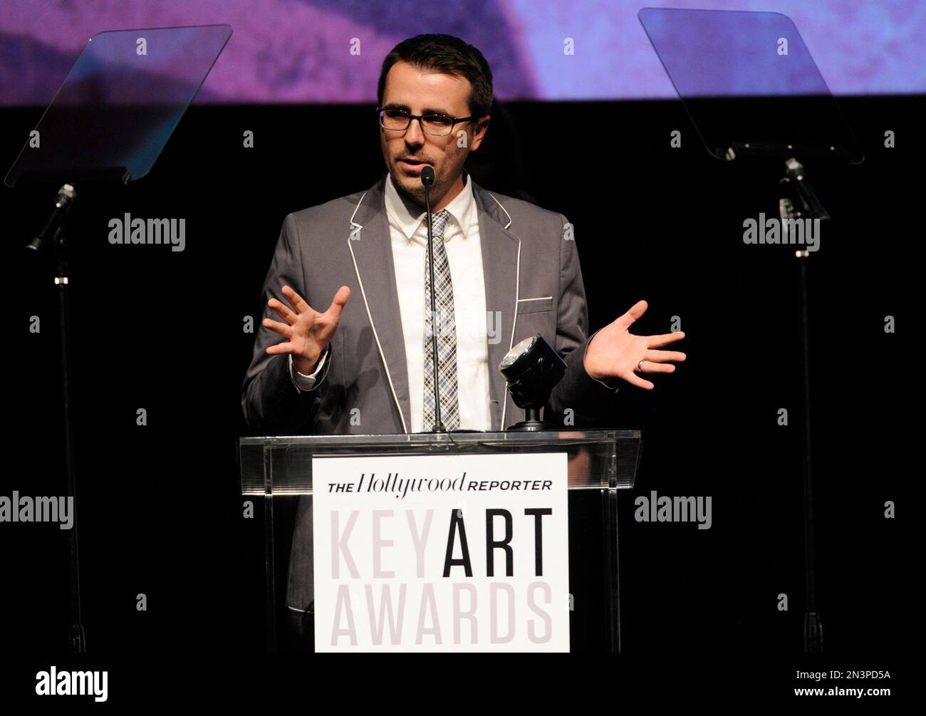 Steve Behnke accepts the partnerships award at The Hollywood Reporter ...