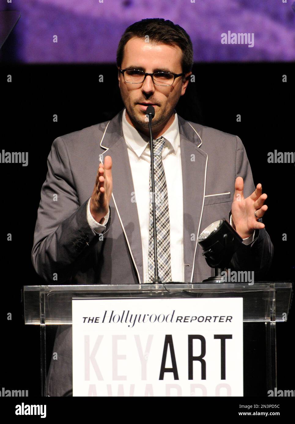 Steve Behnke accepts the partnerships award at The Hollywood Reporter ...