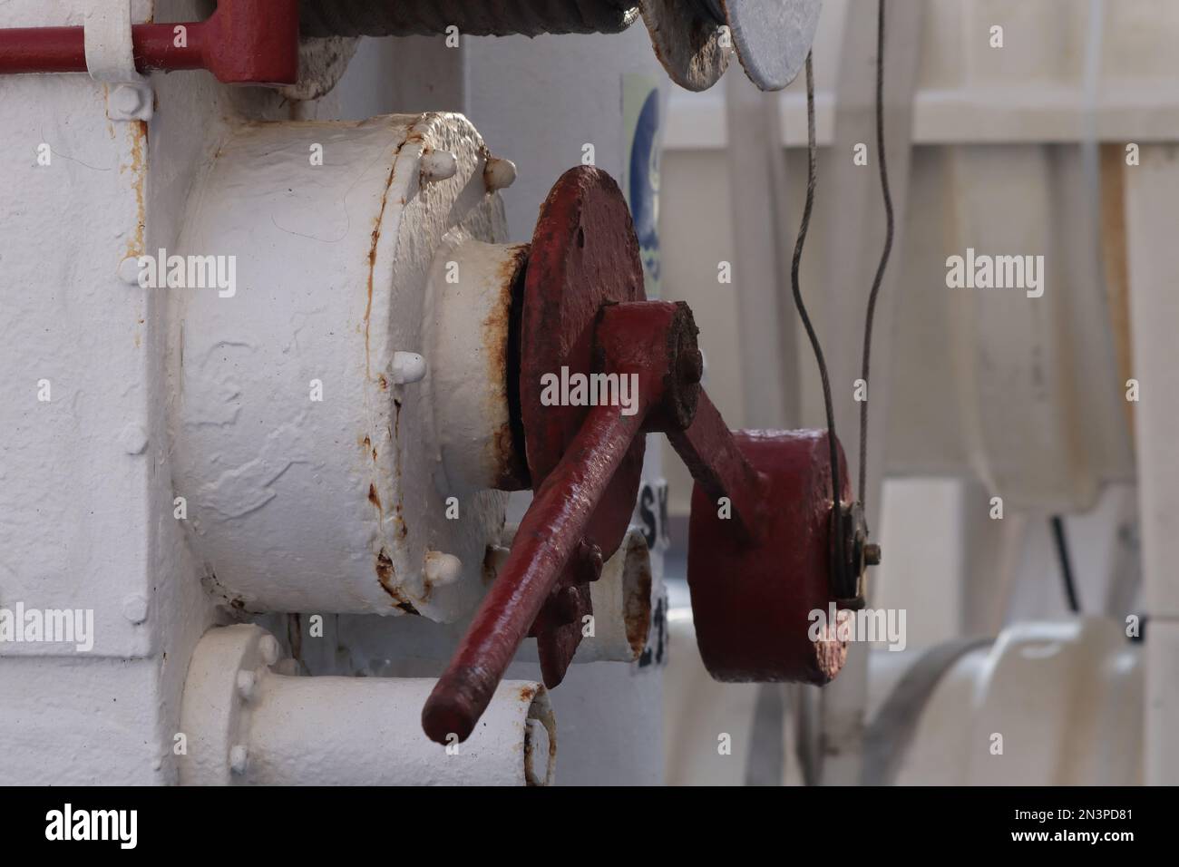 A closeup view of Fire hydrant system shut-off valves Stock Photo - Alamy