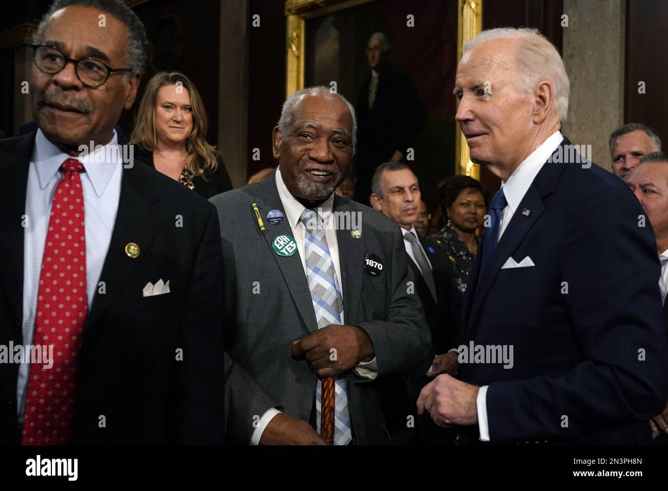 Washington, United States. 07th Feb, 2023. President Joe Biden talks ...