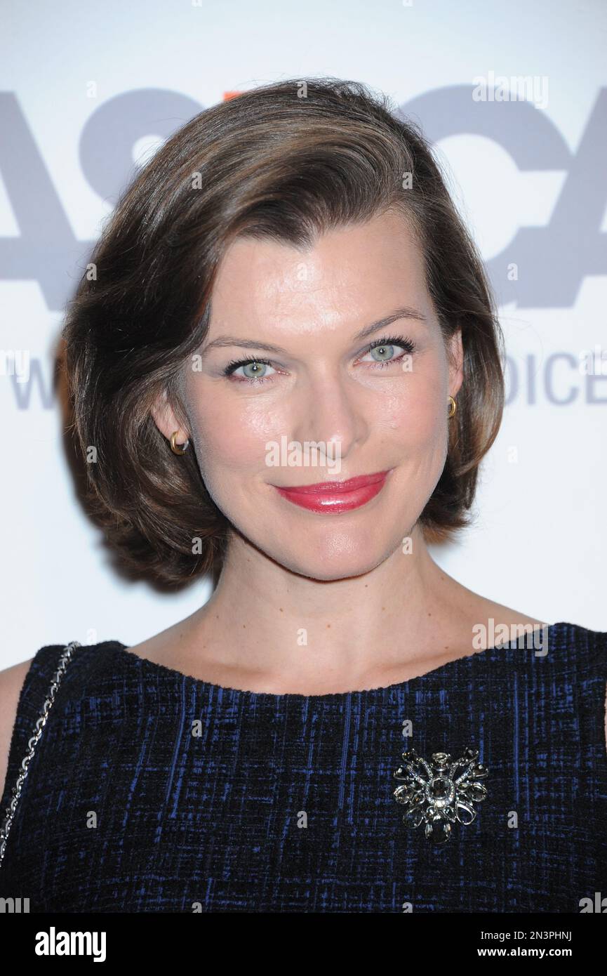 Milla Jovovich arrives at ASPCA Cocktail Event honoring Kaley Cuoco ...