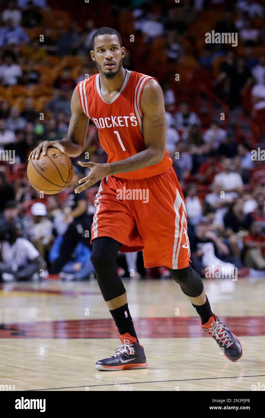 Houston Rockets guard Trevor Ariza is shown during the second half of a ...