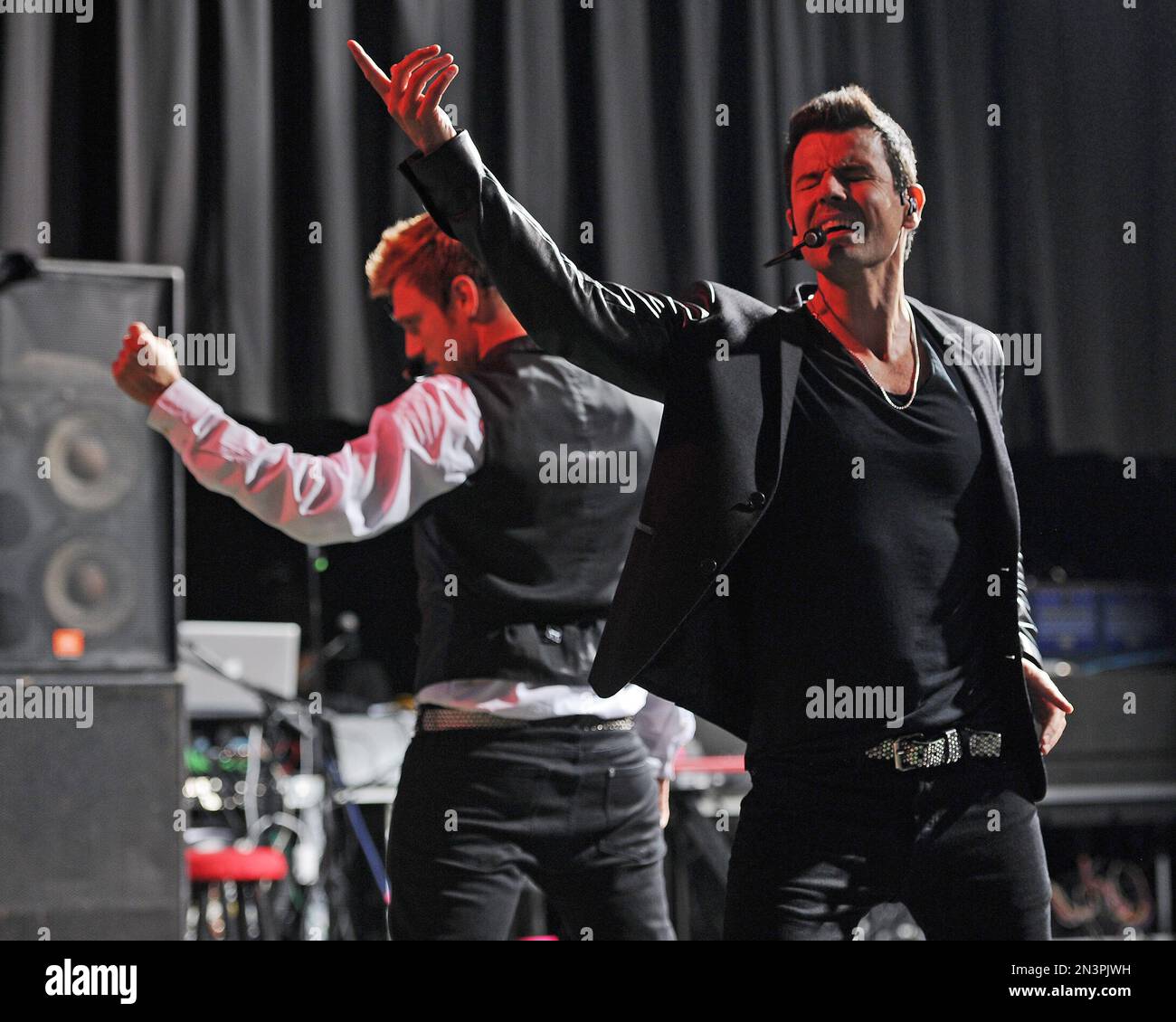 Nick Carter and Jordan Knight perform during the Nick and Knight Tour ...