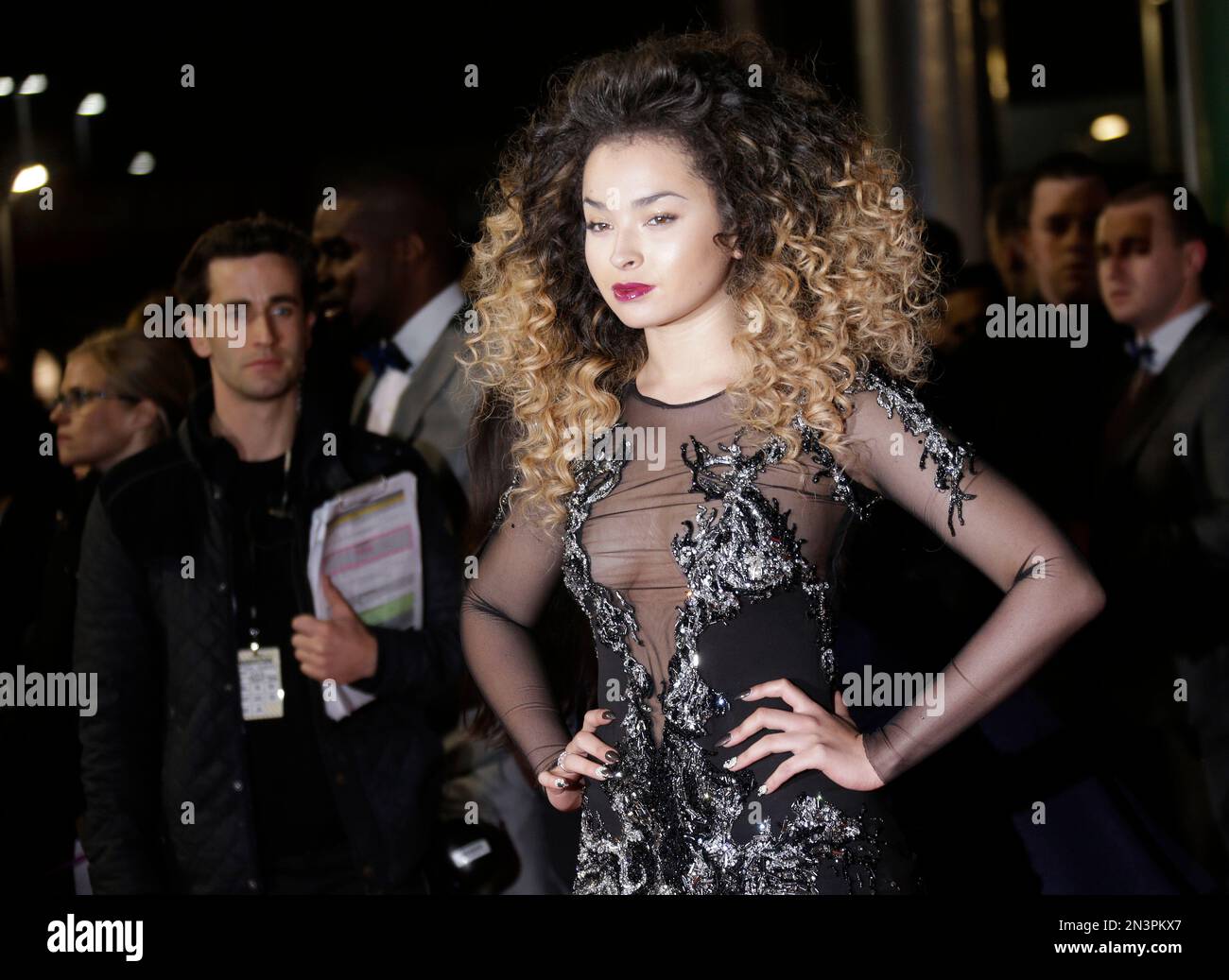 Ella Eyre poses for photographers upon arrival at the Mobo Awards, in ...