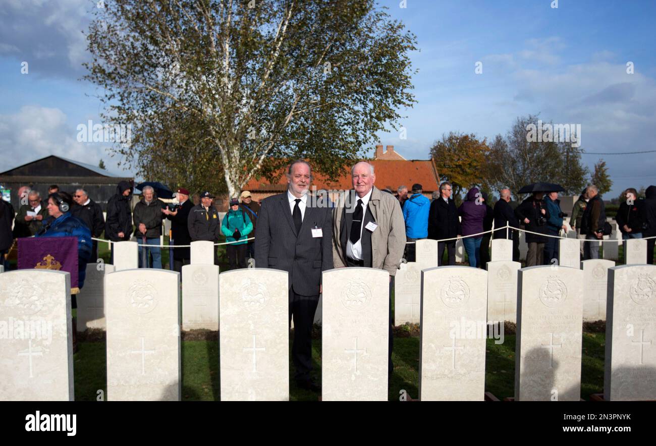 Peter Allcock, left, and Keith Allcock, relatives of World War I ...