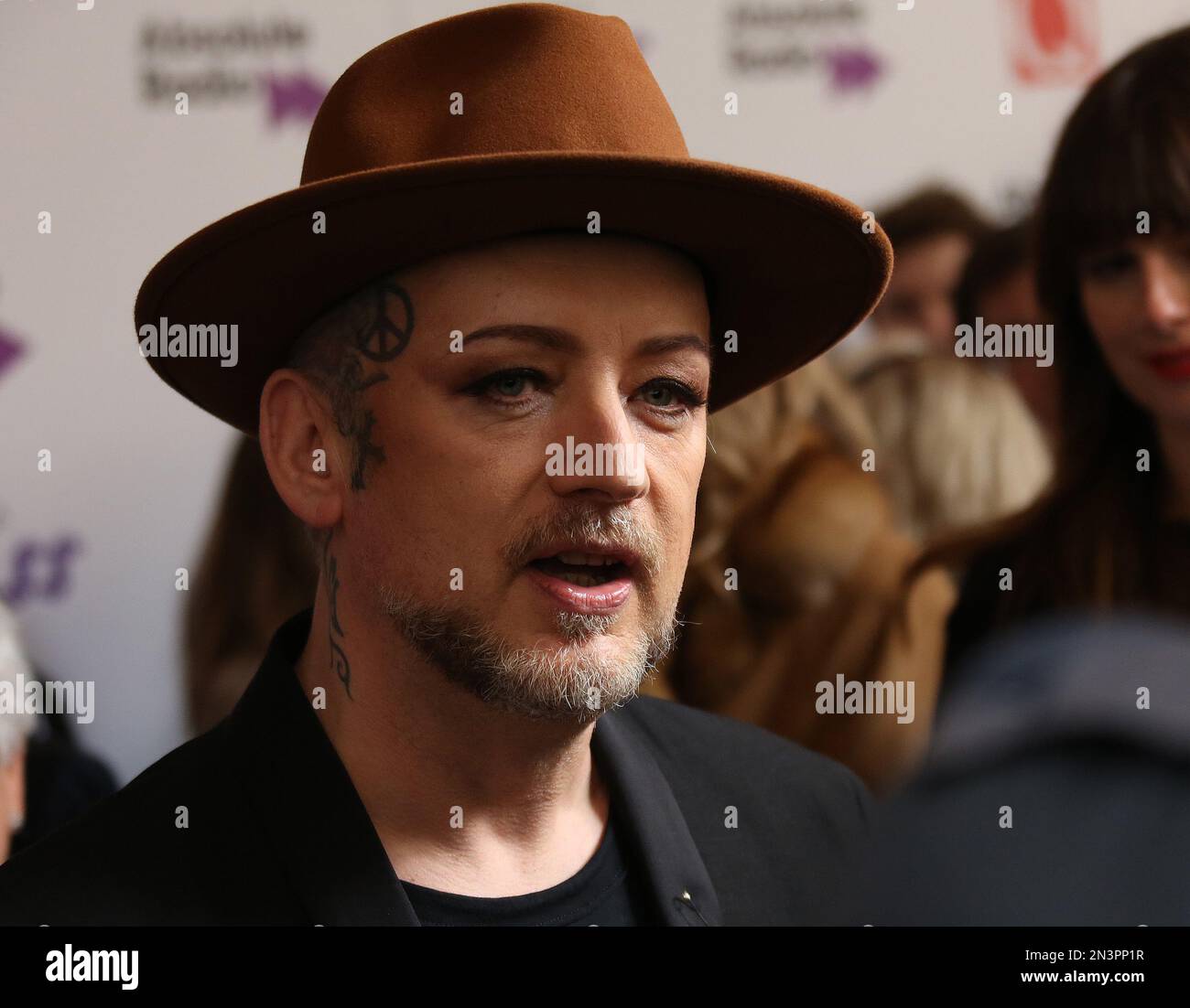 Singer Boy George arrives on the red carpet for the Q Awards at ...
