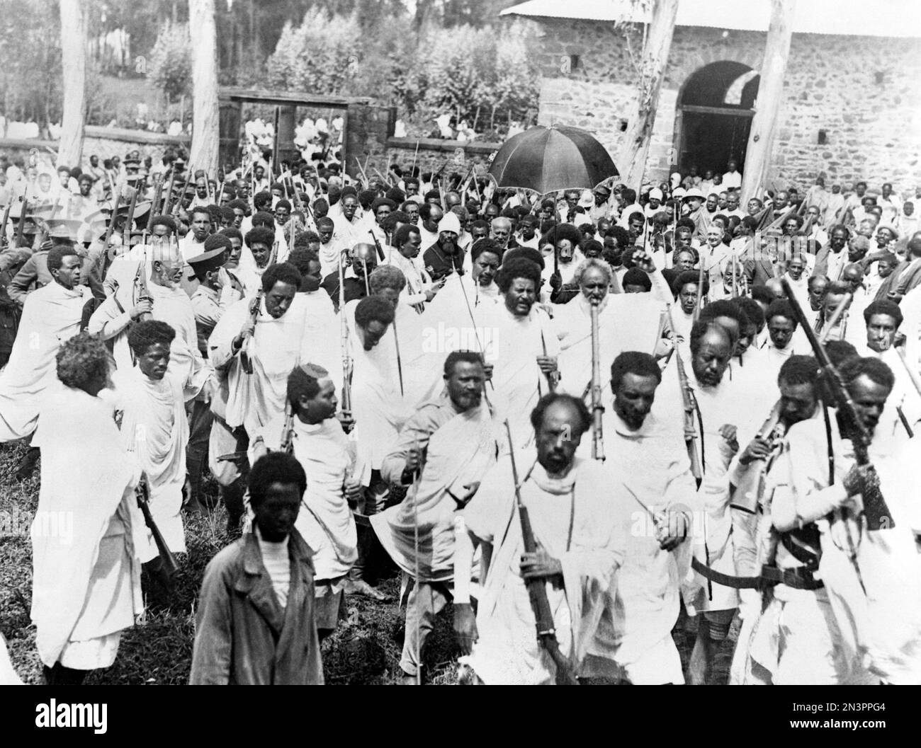 Led by their Emperor, Haile Selassie, hundreds of Abyssinia's veteran ...