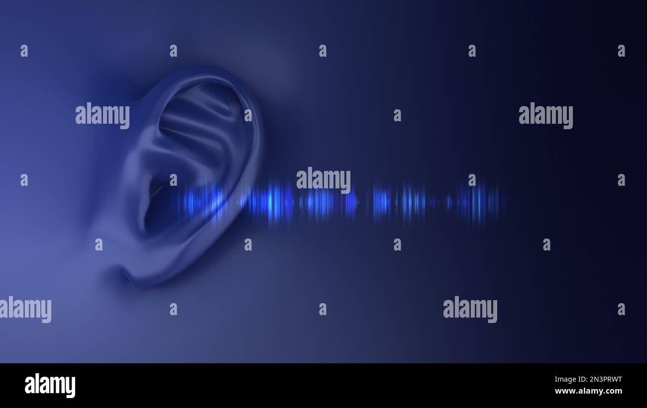 Ear listening hearing audio sound waves Stock Photo - Alamy Ear listening hearing audio sound waves Stock Photo - Alamy