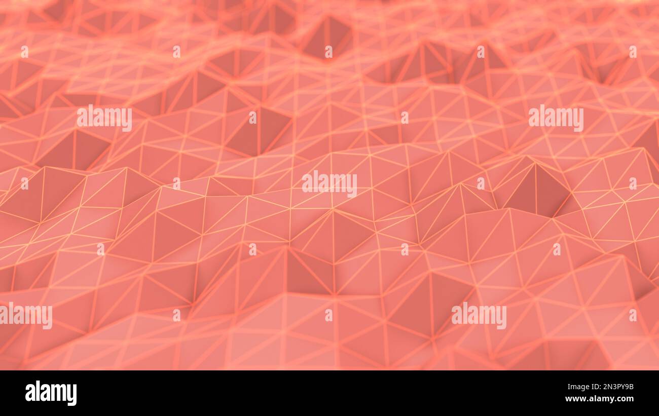 Abstract polygones generative art background 3d illustration Stock ...