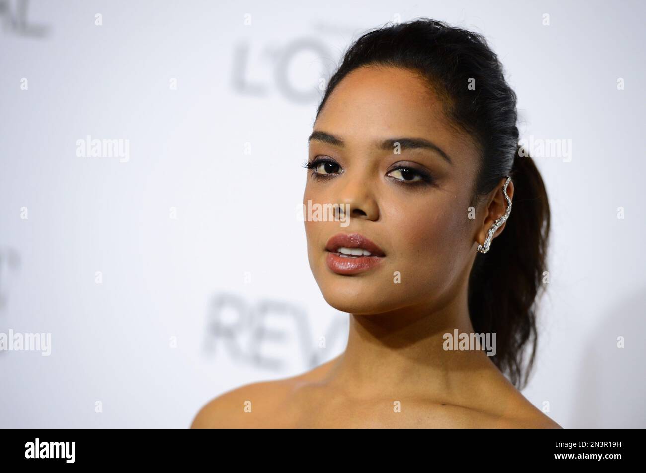 Tessa Thompson arrives at ELLE's 21st annual Women In Hollywood Awards ...