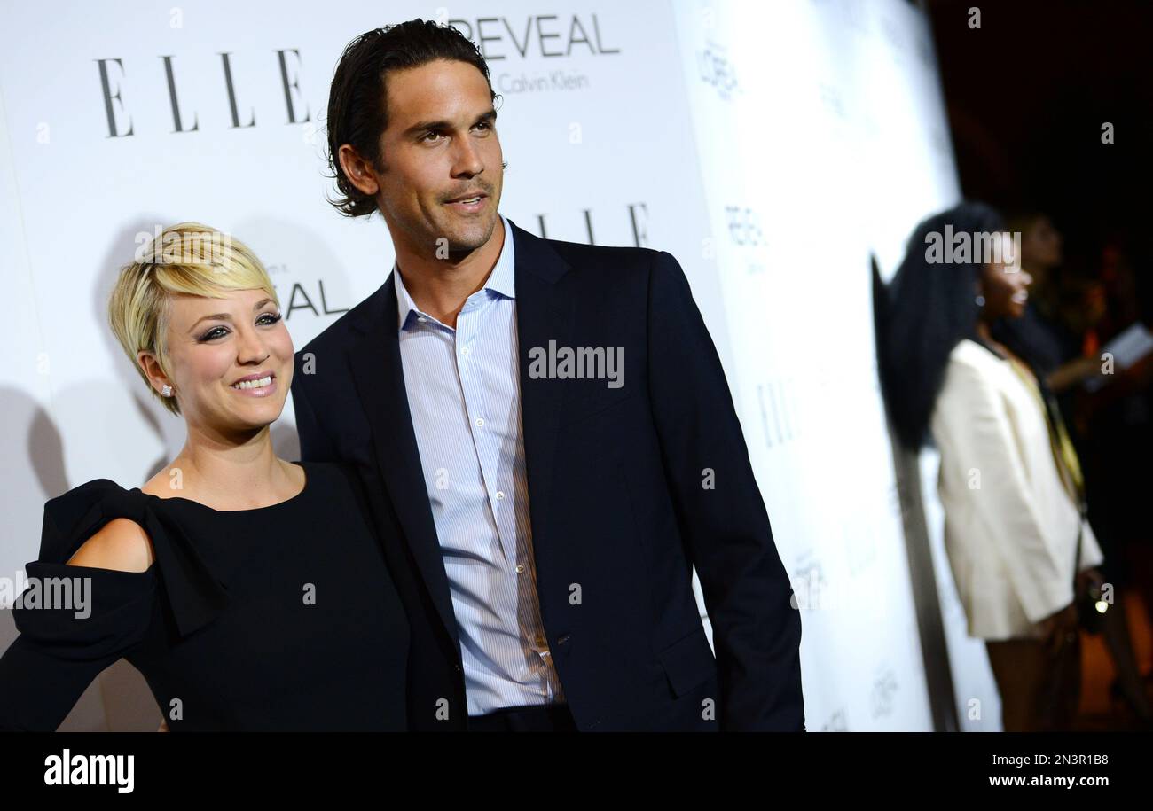 Kaley Cuoco-Sweeting, left, and Ryan Sweeting arrive at ELLE's 21st ...
