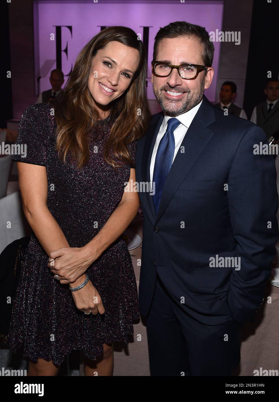 Jennifer Garner, left, and Steve Carell attend ELLE's 21st annual Women ...