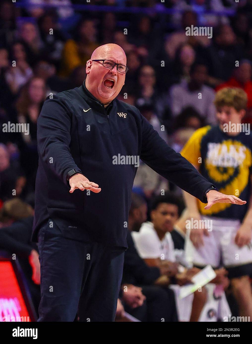 Salem. NC. US, February 7, 2023: Steve Forbes is the head basketball ...