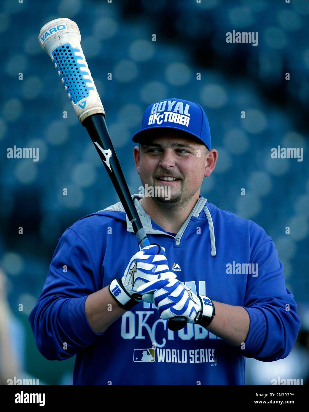 Kansas City Royals' Billy Butler waits to bat during baseball practice ...