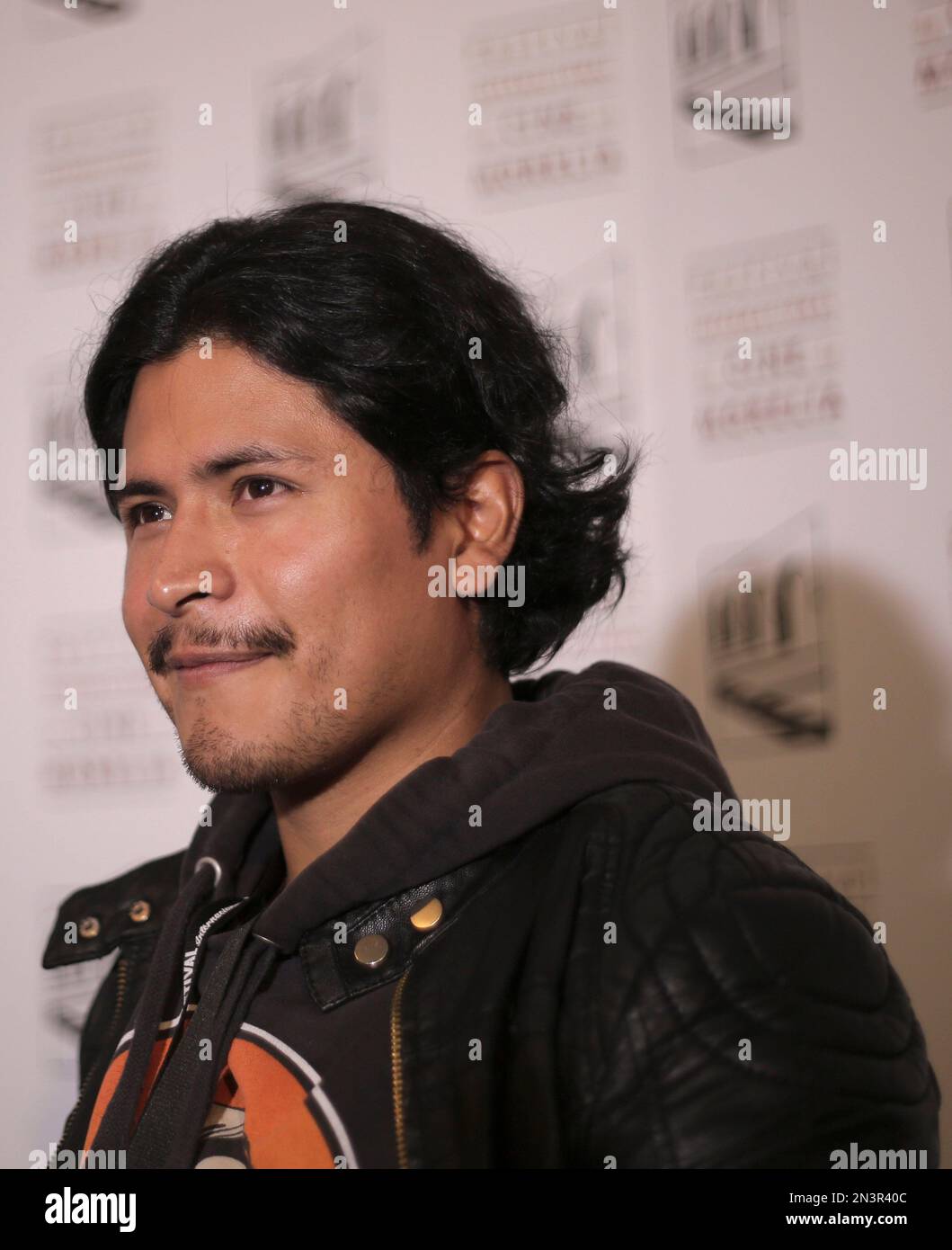 Mexican actor Harold Torres smiles during a news conference to promote ...