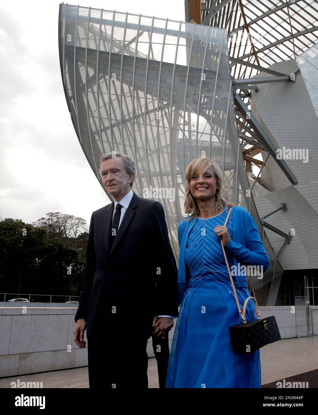 LVMH luxury group CEO Bernard Arnault and his wife Helene Mercier ...