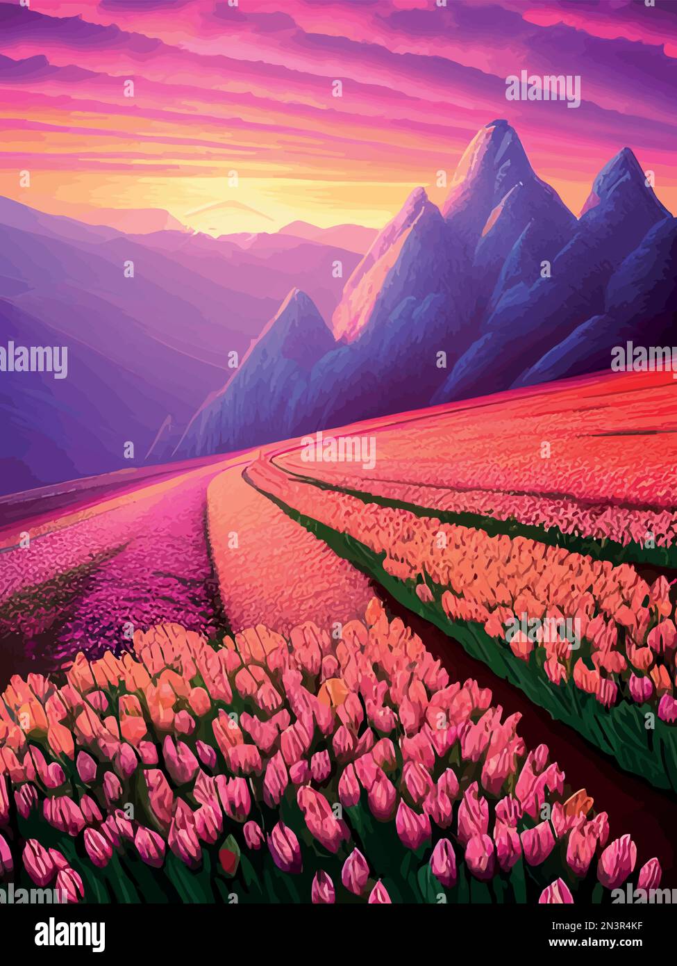 Tulips picture Stock Vector Images - Alamy