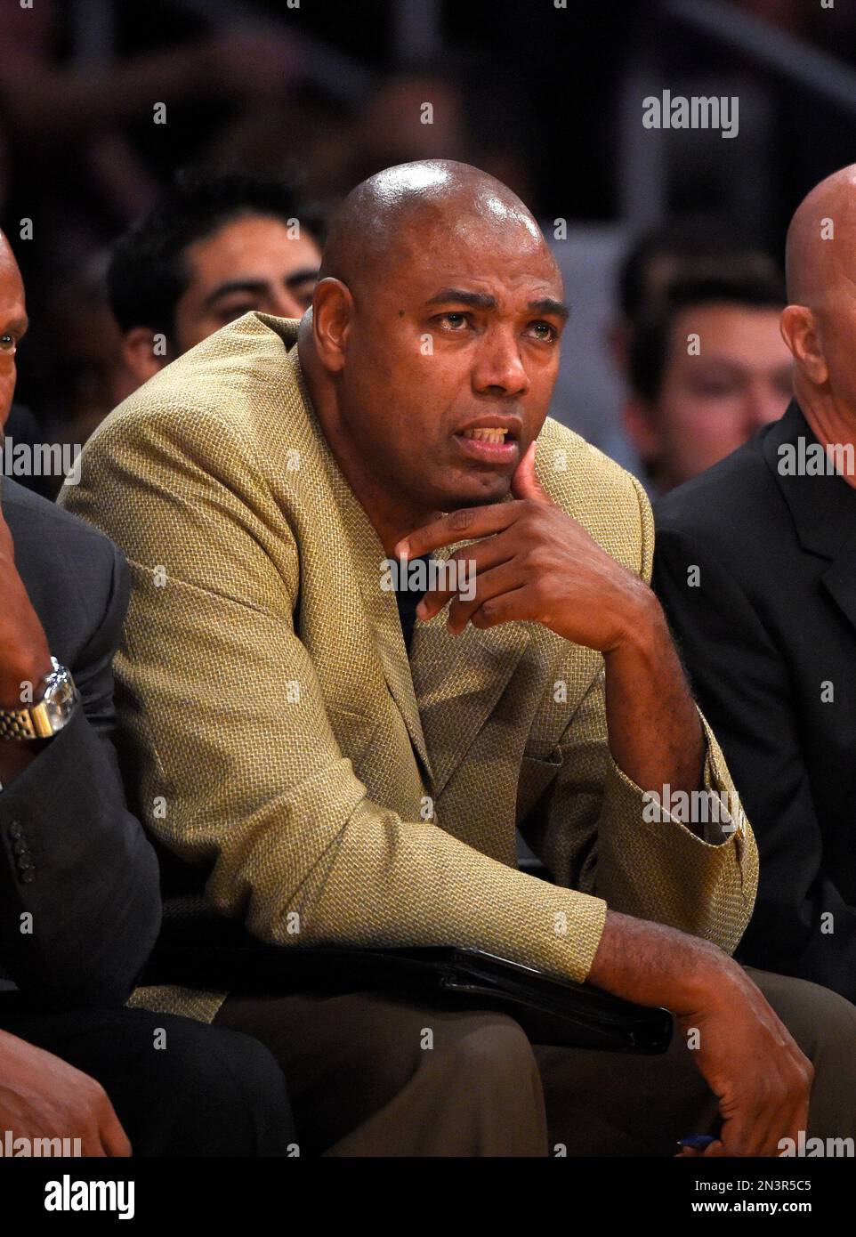 Los Angeles Lakers assistant coach Paul Pressey looks on during the ...
