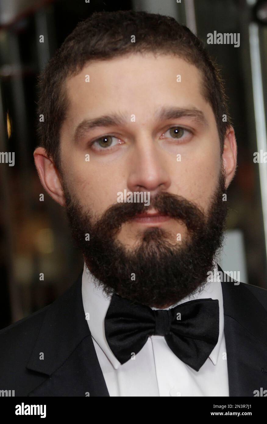Actor Shia LaBeouf poses for photographers at the premiere for the film ...