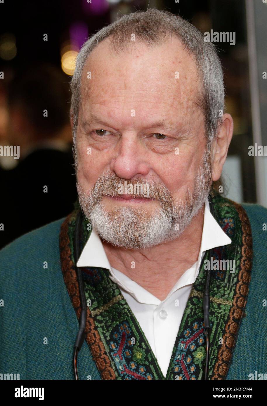 Terry Gilliam poses for photographers at the premiere for the film Fury ...