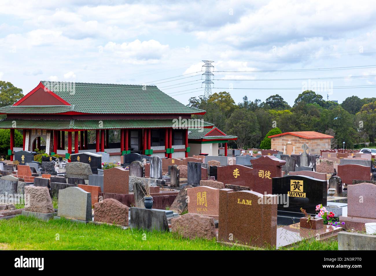 Chinese graves and headstones at Rookwood cemetery, Australia's largest and oldest cemetery ...