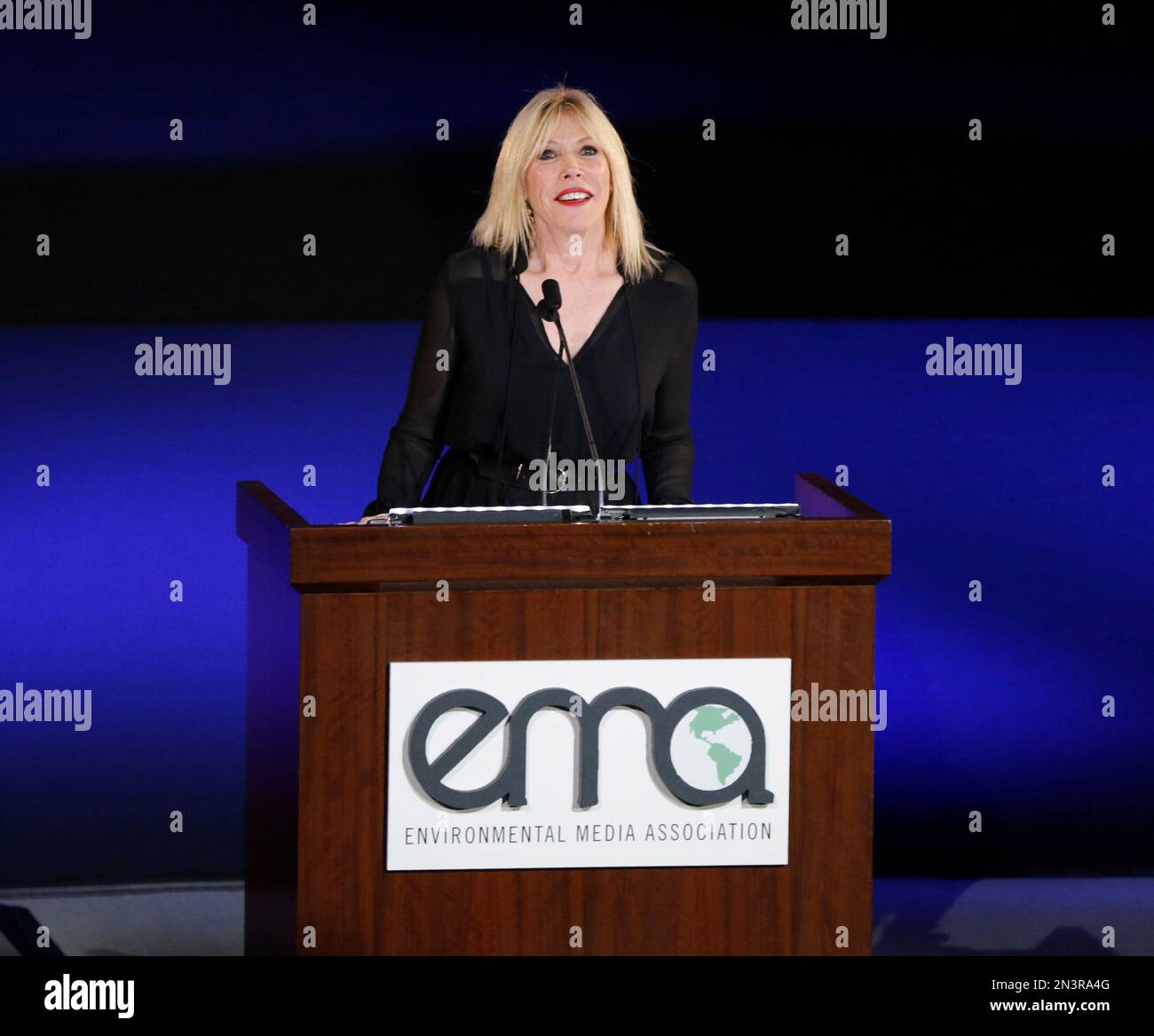 EMA President Debbie Levin onstage at the 24th Annual Environmental ...