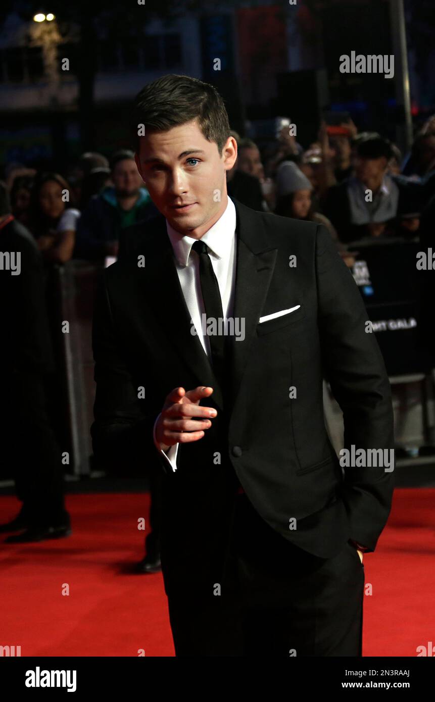 Actor Logan Lerman poses for photographers upon arrival at the premiere ...
