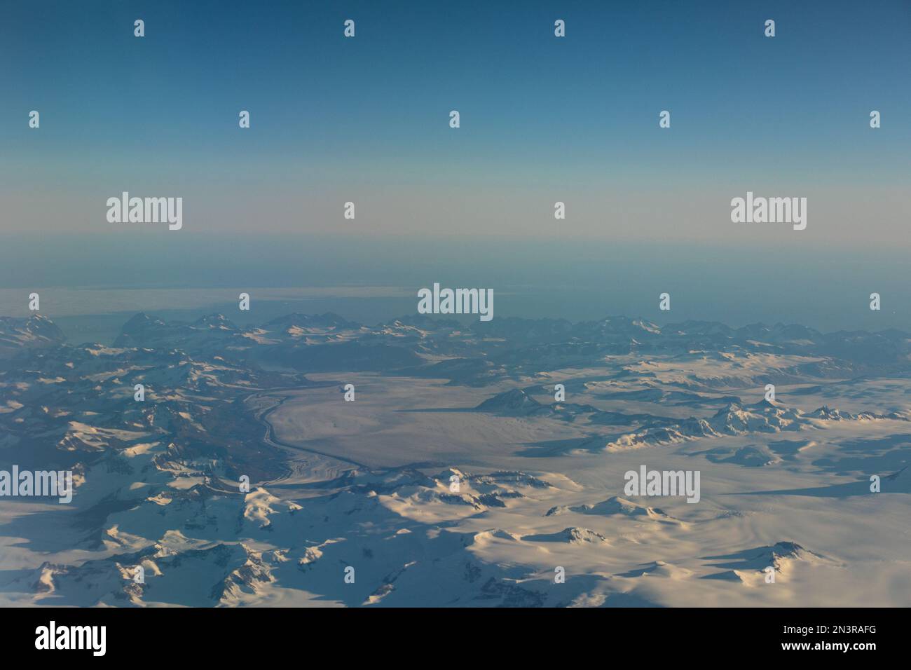 Greenland Ice Field From Above Stock Photo - Alamy