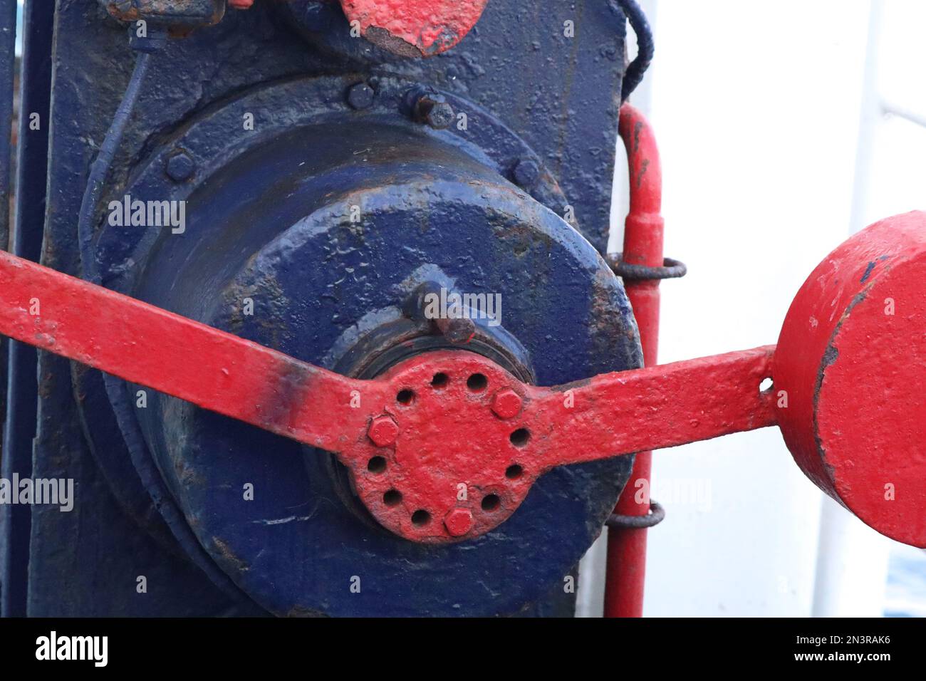 A closeup view of Fire hydrant system shut-off valves Stock Photo - Alamy