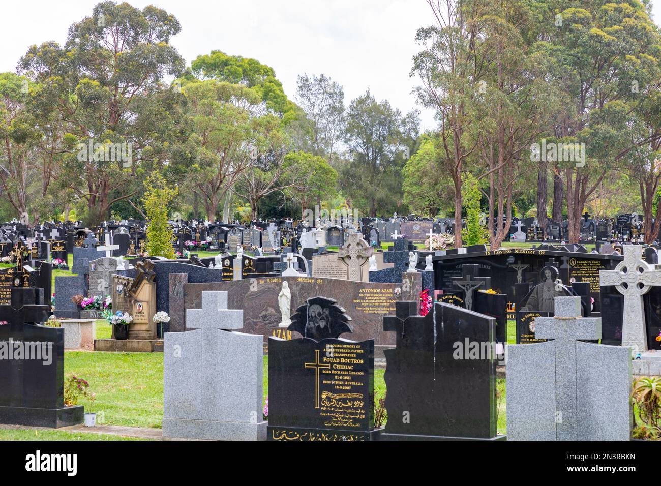 Rookwood cemetery Sydney Australia, catholic cemetery part of the necropolis , summer 2023 ...