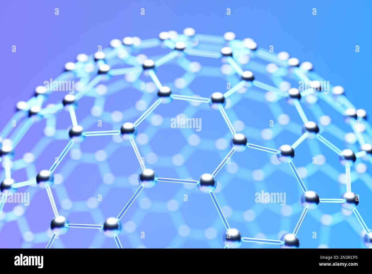 Purple sphere of lines and dots, molecular lattice, geometric shape ...