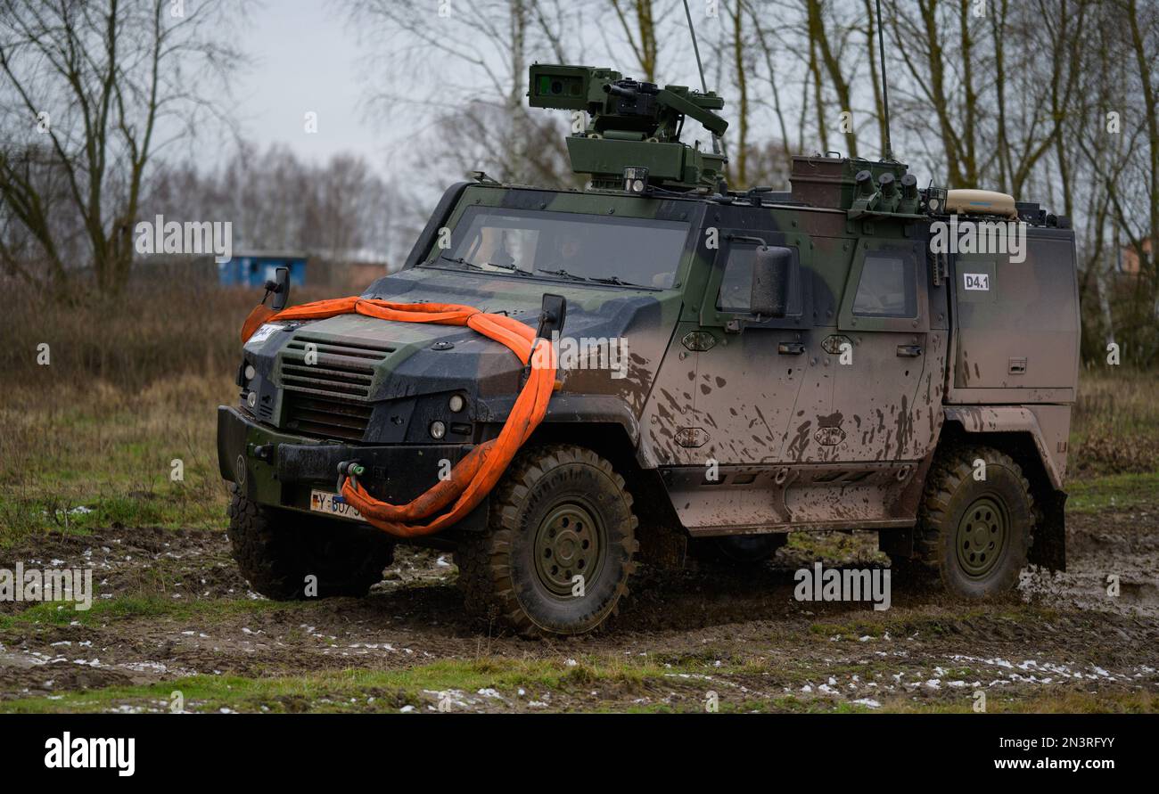 Gardelegen, Germany. 24th Jan, 2023. A Bundeswehr Eagle V command and ...