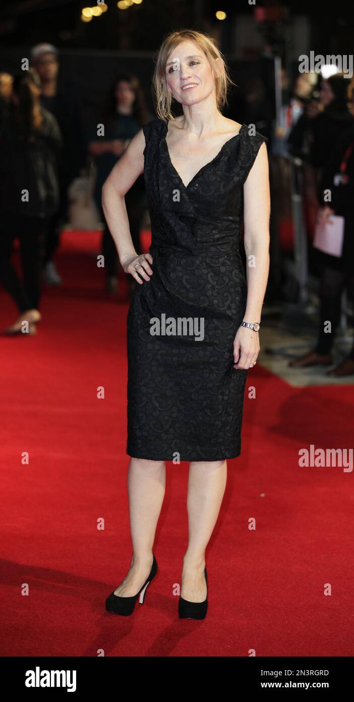 Actor Anne-Marie Duff poses for photographers upon arrival at the ...
