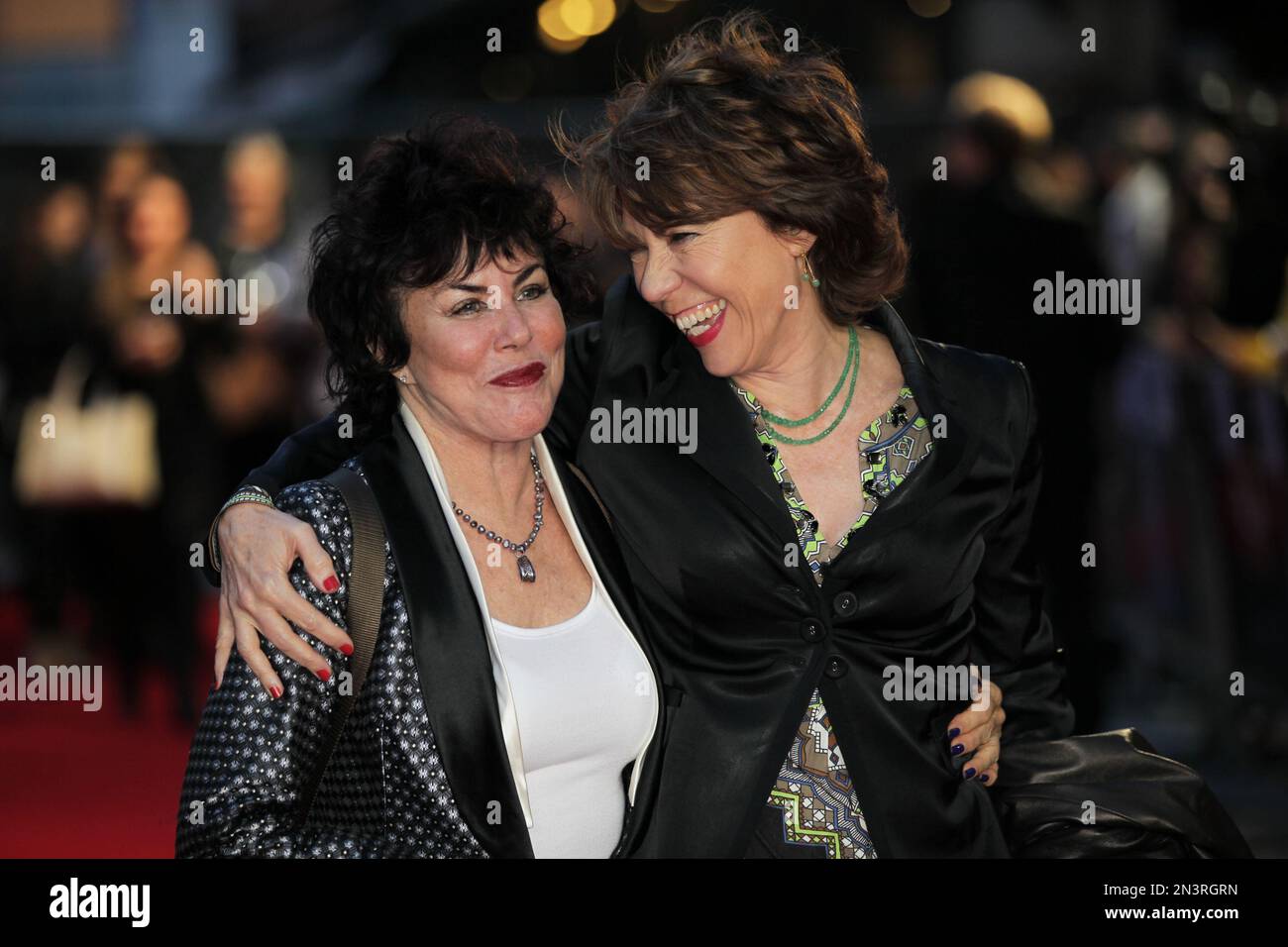 Actor Ruby Wax and Author Kathy Lette pose for photographers upon ...