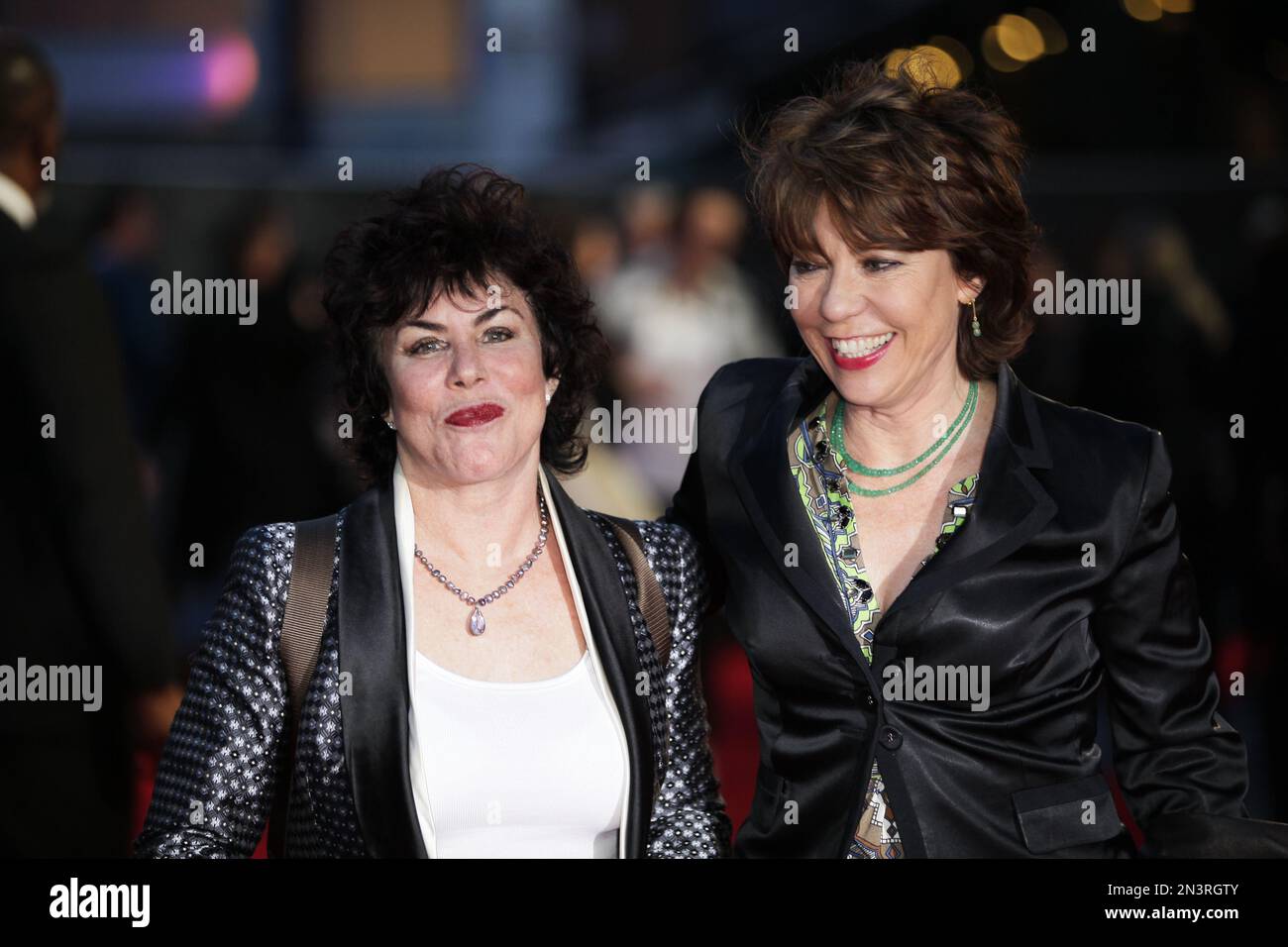 Actor Ruby Wax and Author Kathy Lette pose for photographers upon ...