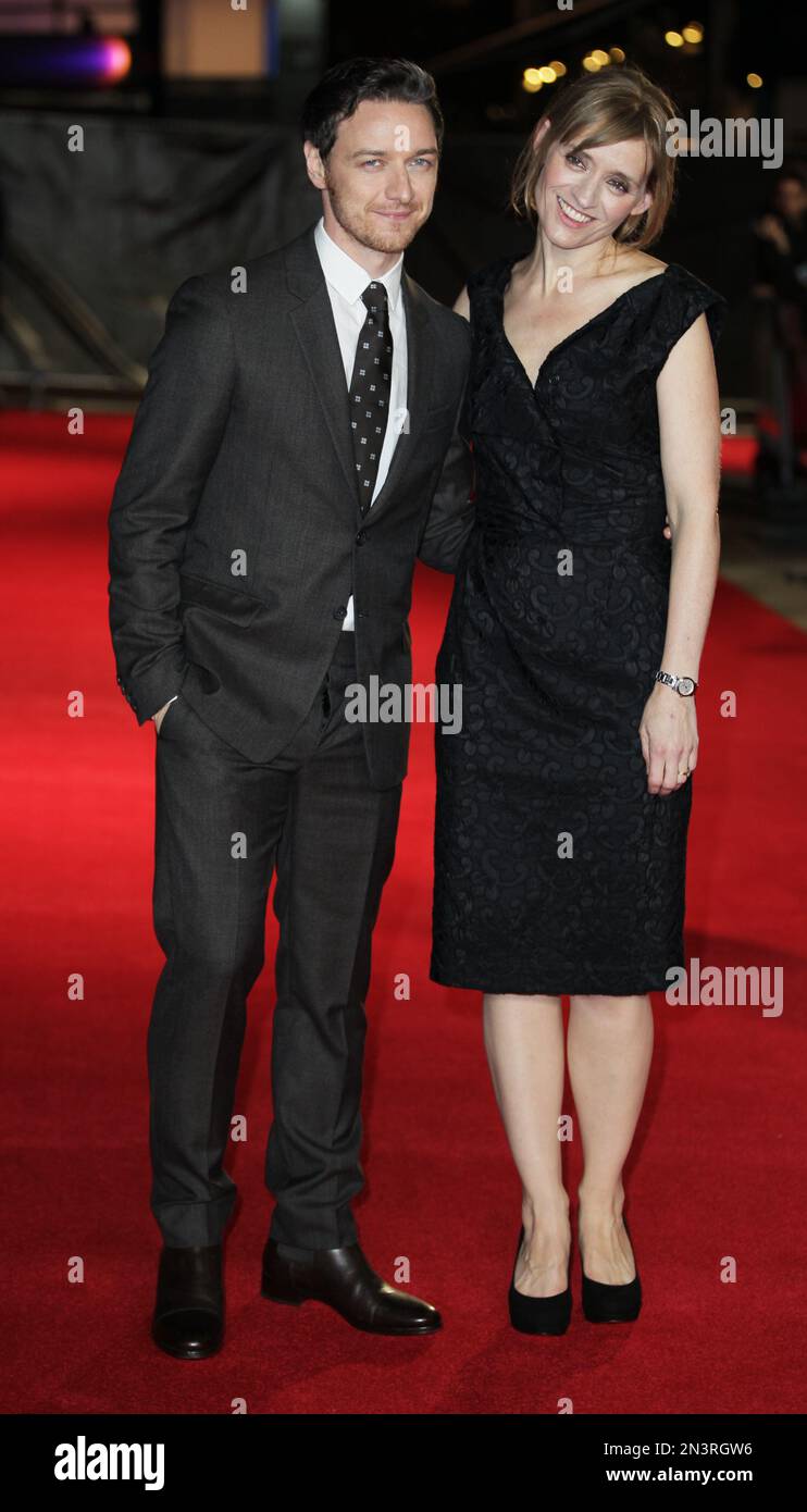 Actors James McAvoy and wife Anne-Marie Duff pose for photographers ...
